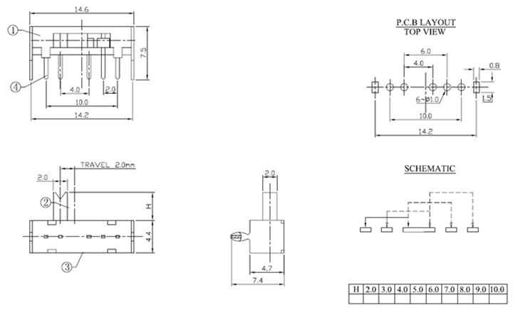 微型拨动开关SK-14D02-东莞市六钧电子五金有限公司